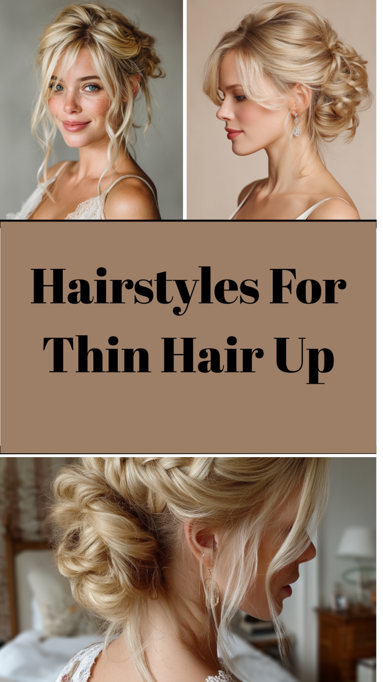 Hairstyles For Thin Hair Up: Voluminous Updos & Expert Styling Tips ...